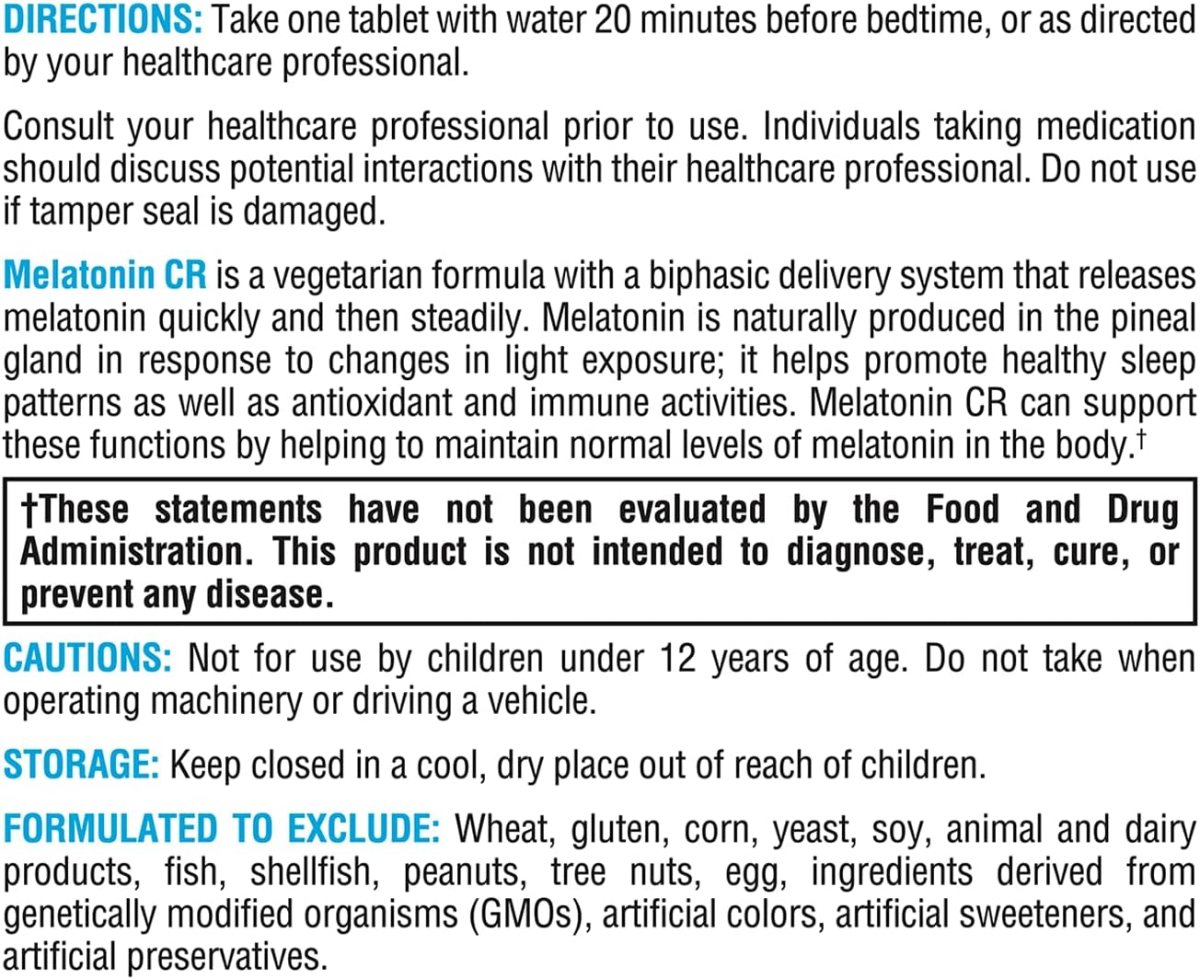 Melatonin CR 180 Tablets - Xymogen - Wellspring LifeCare