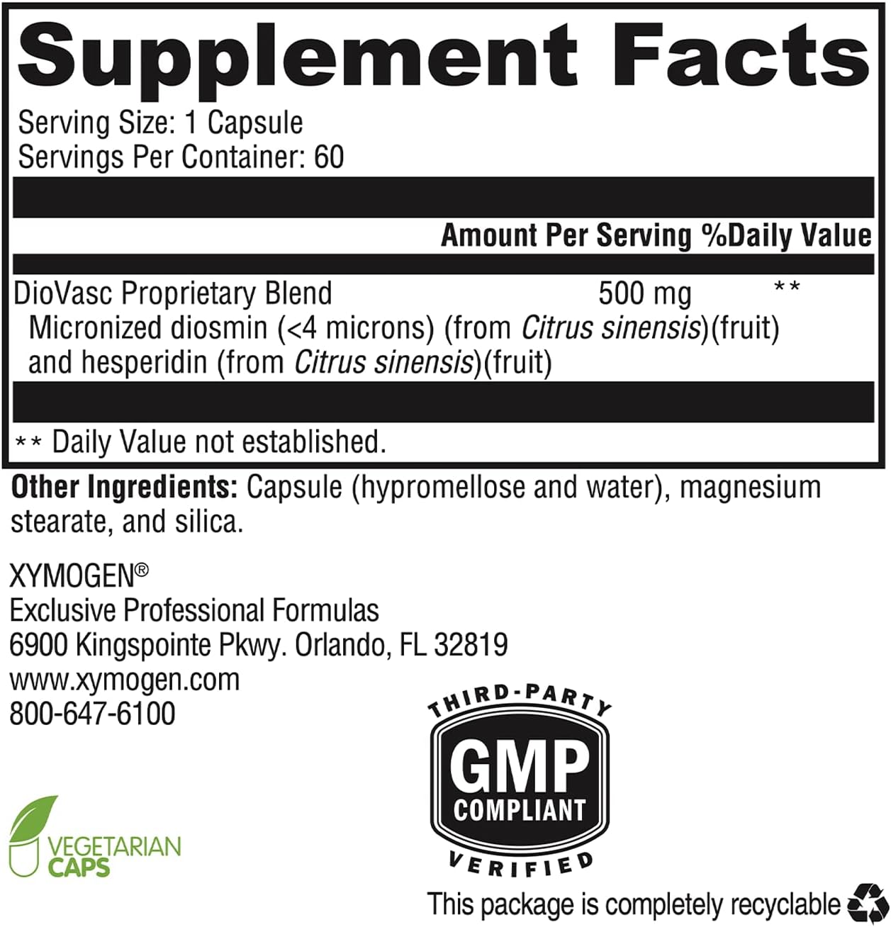 DioVasc™ 60 Capsules - Xymogen - Wellspring LifeCare